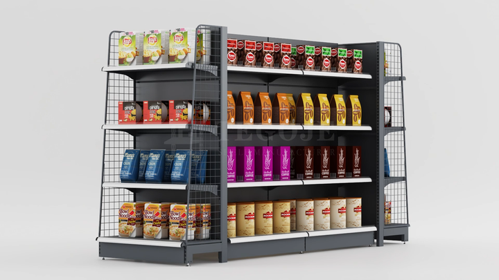 Modern Supermarket Shelving Store Shelf for Shop Rack Supermarket Metal ...