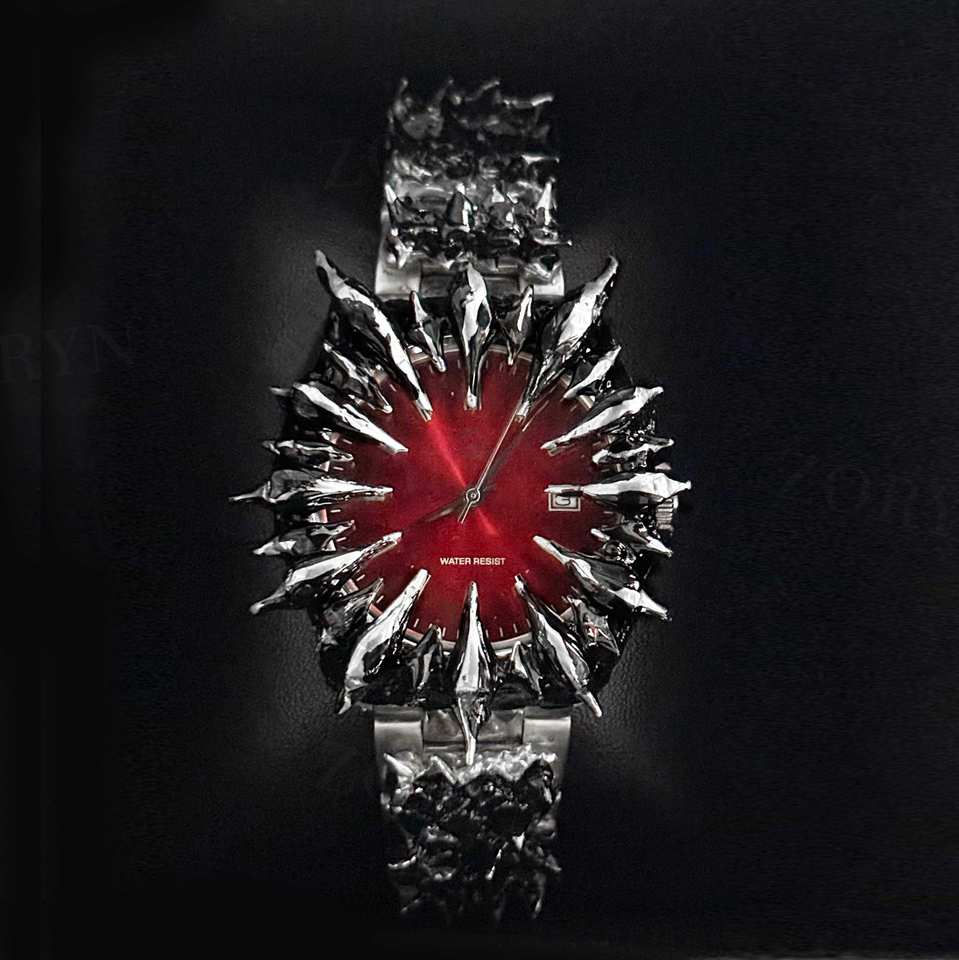 Custom Designed Alabaster Y2k Quartz Movement Watch for Men