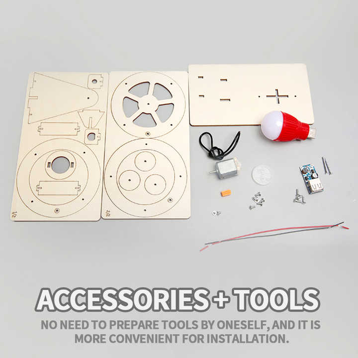 DIY Wooden Hand Cranked Generator - STEM Science Kit