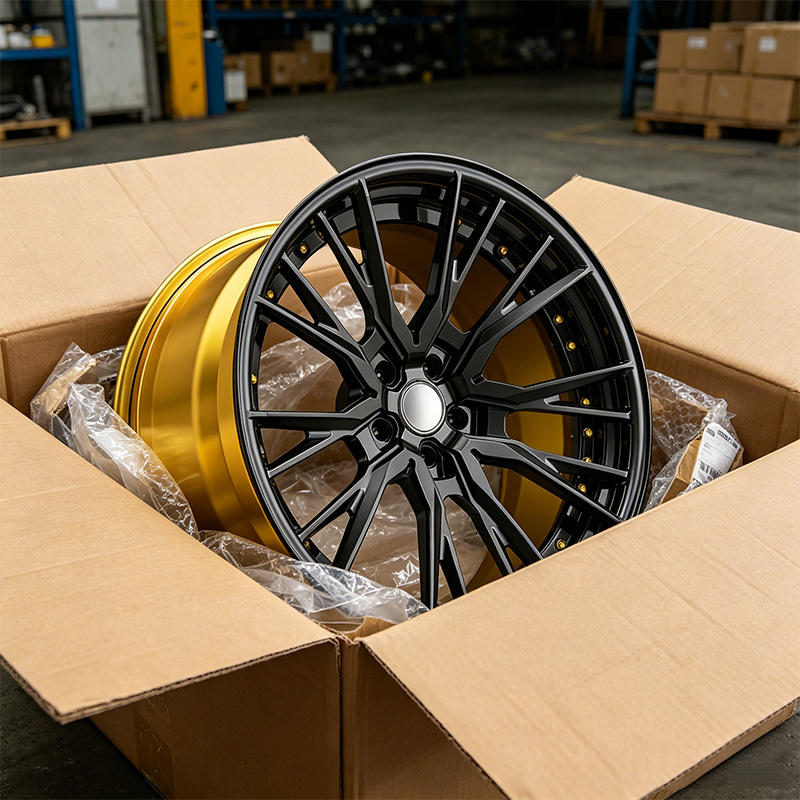New Sport Forged Custom 2-Piece Mesh Alloy Wheels Gloss Black 18-22 ...