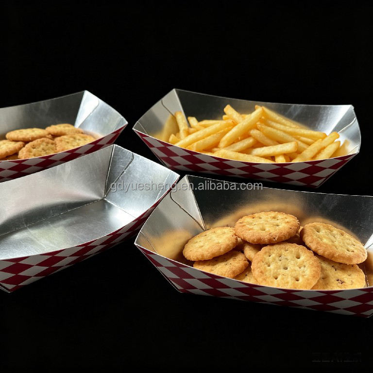 Easy-Use Disposable Food Grade Paper Boat Shaped Tray with Aluminum ...