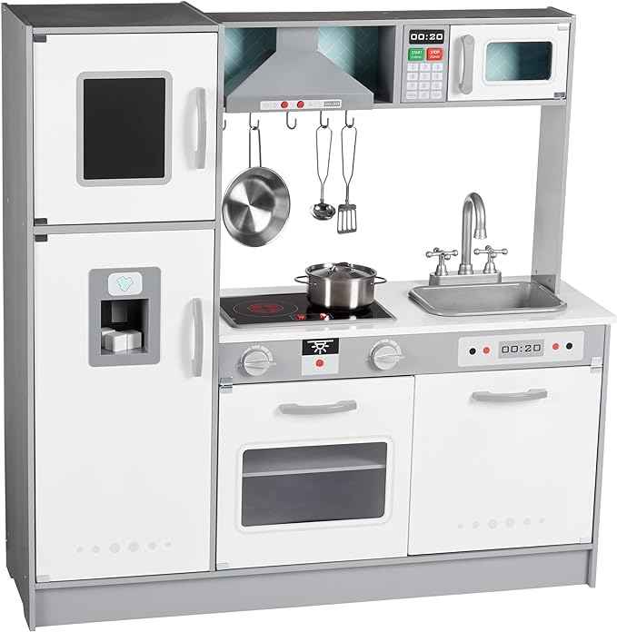 Big Colorful Kids Wood Toy Kitchen Play Set - TAO TOY