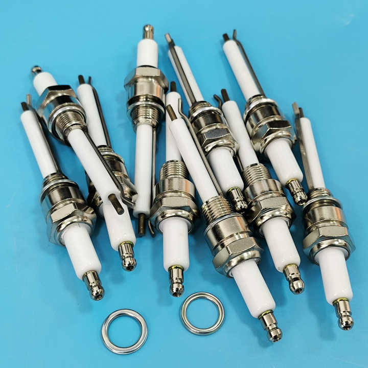 Alumina Electrode Spark Plug Glazed Ceramic burner Ignition Electrode ...