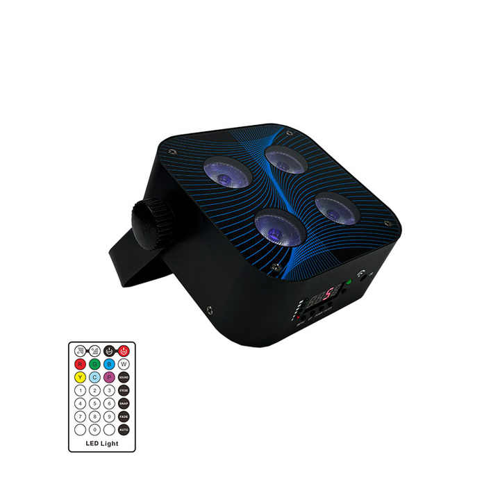 IR4 Mini Uplights 4X18W Battery Spotlight 4 LEDs Wireless DMX IR Remote ...