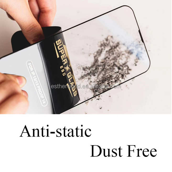 Newest Black King Kong Anti-static 9H High Clear OG ESD Tempered Glass ...