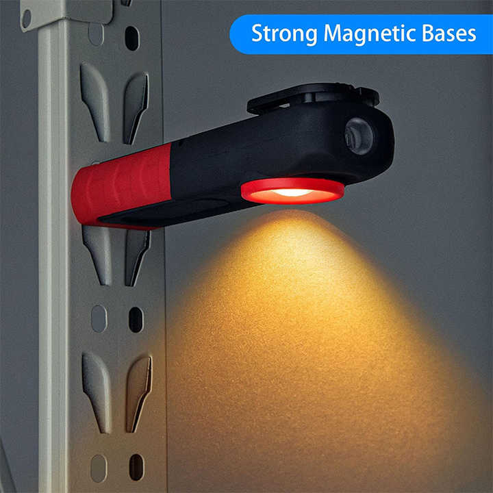 500 Lumens Rechargeable Magnetic LED Work Light with Clip| Alibaba.com
