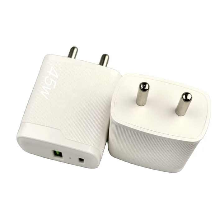 Travel Adapter Private Model Gan PD45W Wall Charger Indian Pin Dual ...