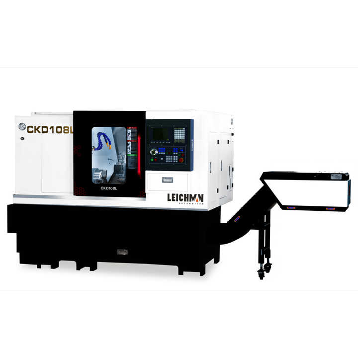 CNC Lathe 6 Station Tool Turret Automatic bar Feeder CKD108L Turret ...