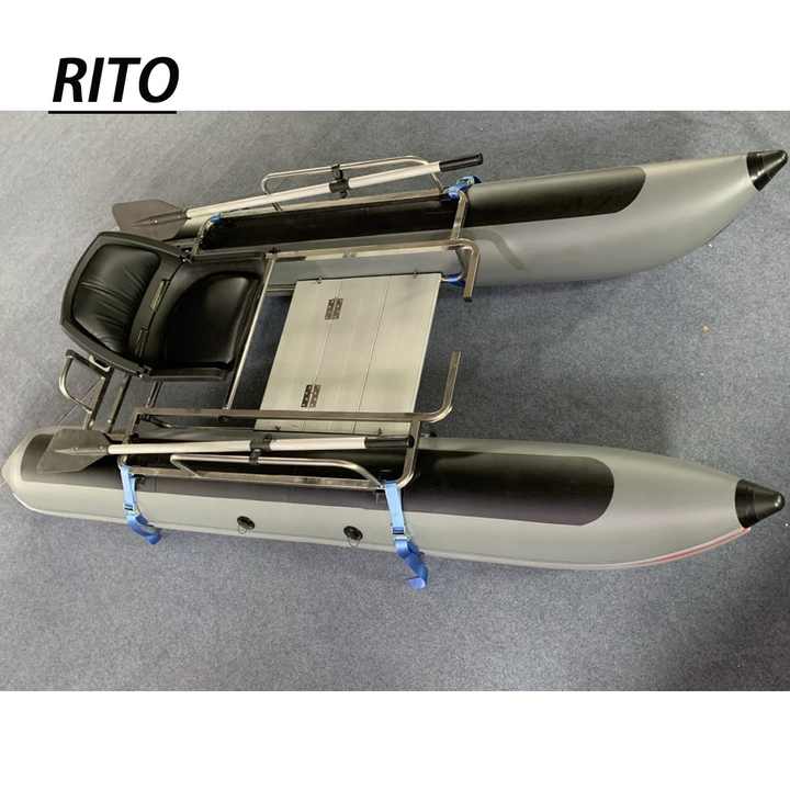 Heavy Duty Motorized Inflatable Floating Fishing River Catamaran Float Tube