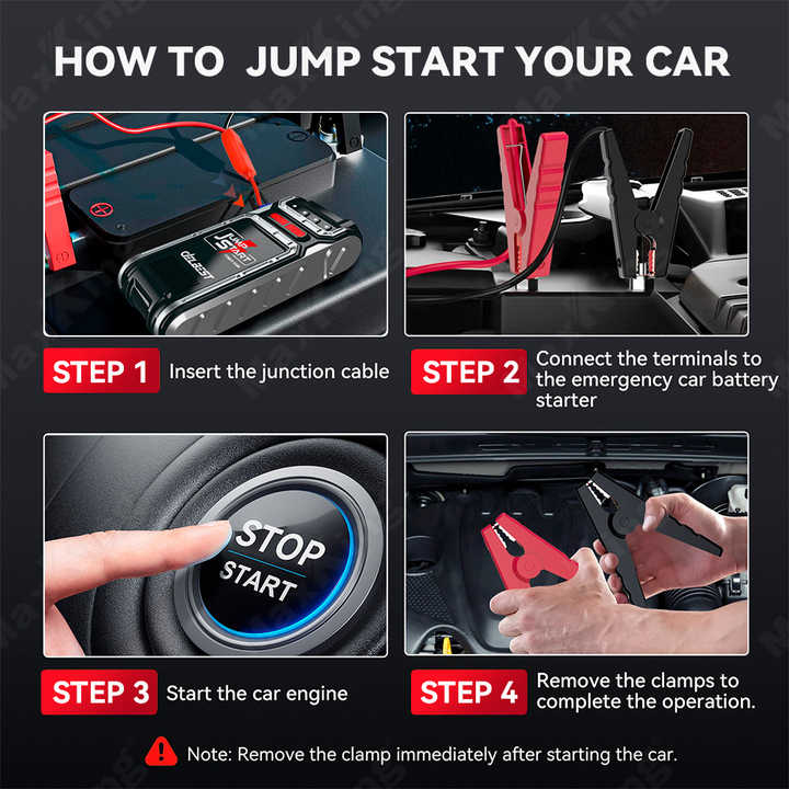 16000mah Portable Auto Jumper - 600A Car & Motorcycle Booster