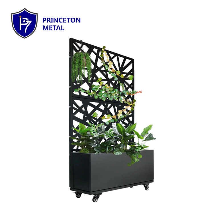 Aluminum Laser Cutting Planter Box with Privacy Screen