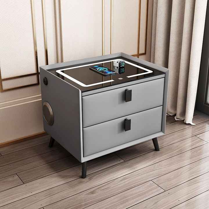 Modern New Design Bluetooth Table 2-drawer Nightstand With Bluetooth ...