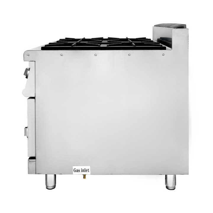 Linkrich 4-Burner Gas Stove Oven - Stainless Steel Cooker