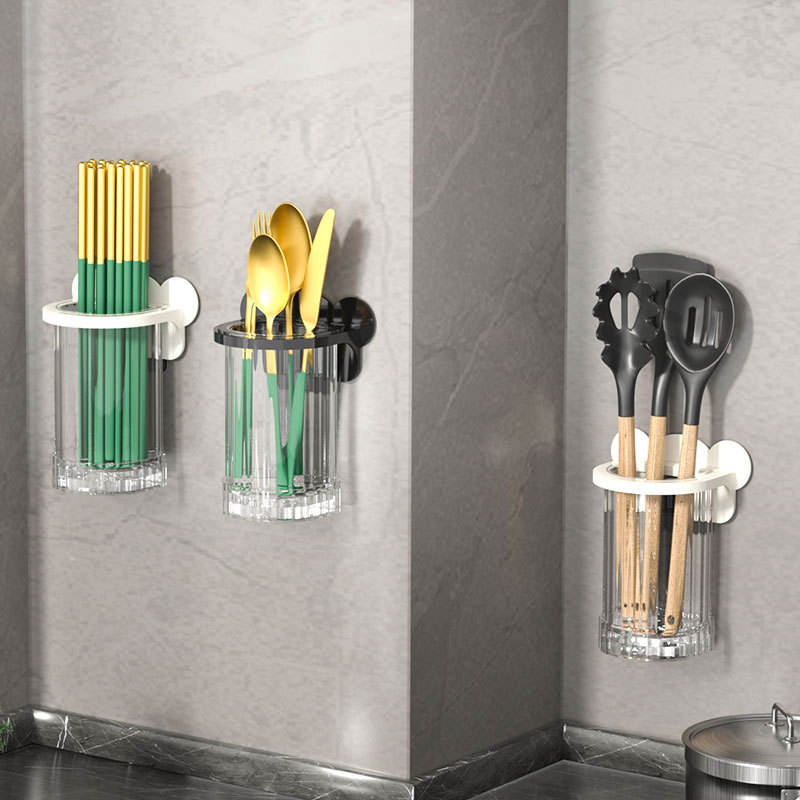 Plastic Chopsticks Tube Draining Wall-mounted Kitchen Supplies ...