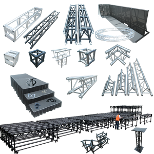 Affordable Wholesale stage flat roof truss system Made of Lightweight ...