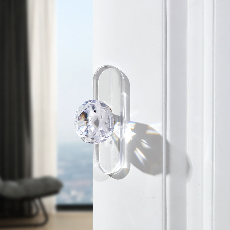 Aoniu Transparent Acrylic Diamond Handle Hook for Kitchen and Bathroom ...