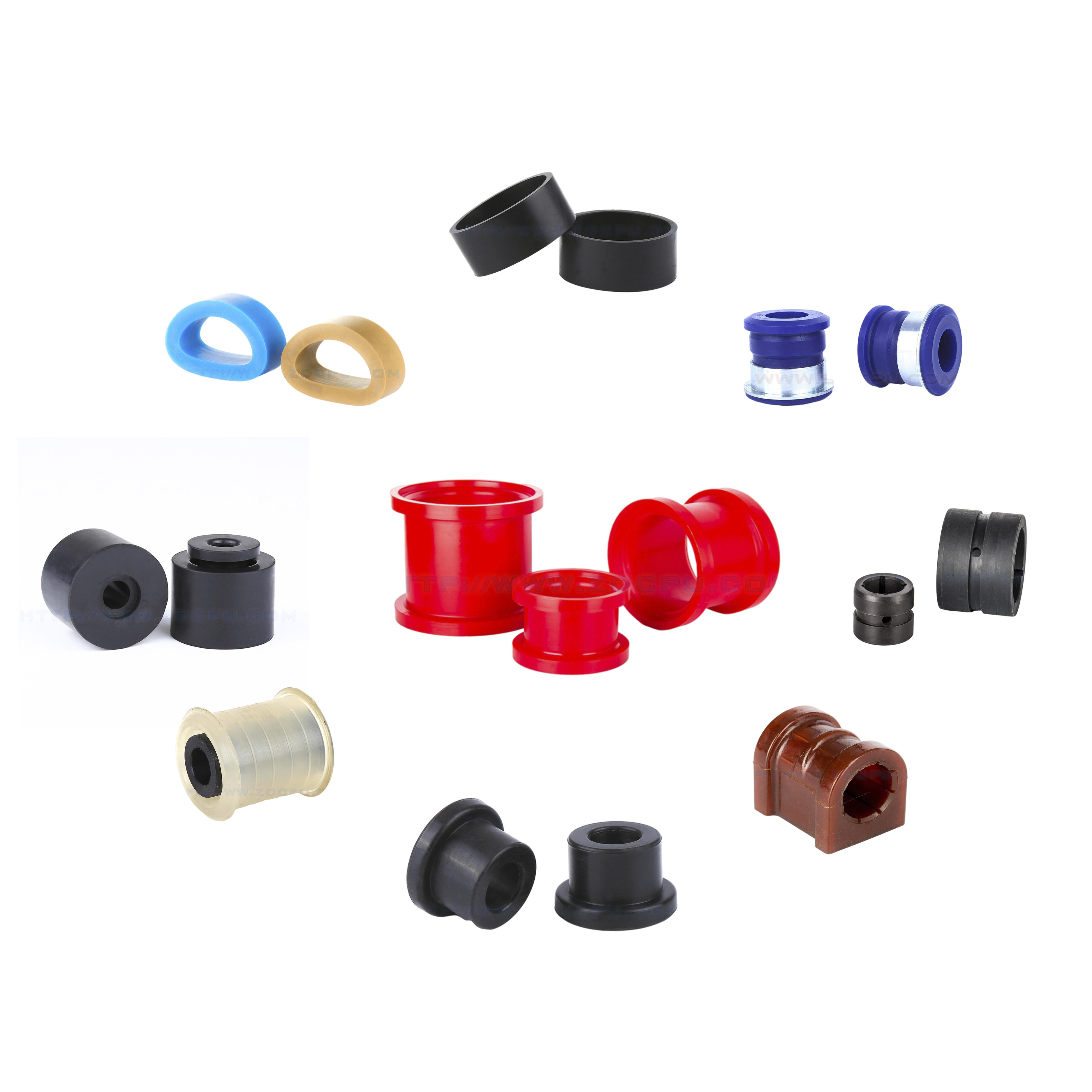 Custom Colored Car Molded Polyurethane Bushing Hdpe Pu Bushing ...