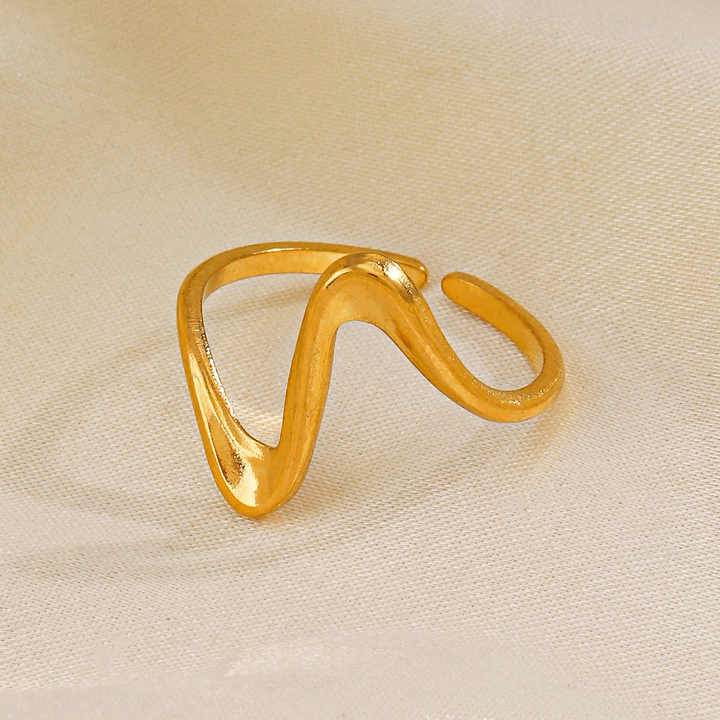 Exquisite Opening Adjustable Irregular Engagement Ring Ladies Jewelry ...