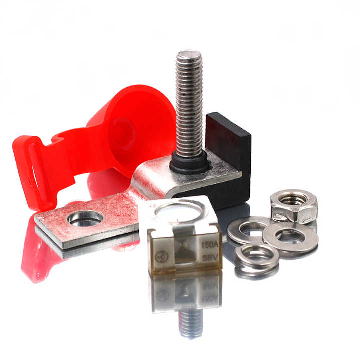 MRBF terminal fuse block kit, 100A 58V DC Maximum, Single Stud 5/16" (M8) Compact Maine Rated ...