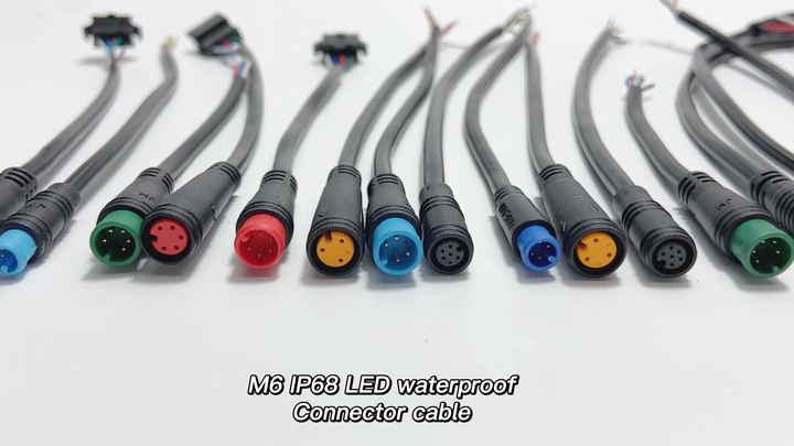 IP65 Waterproof Ebike M8 Julet Cable 2-6 Pin Male Female Connectors ...