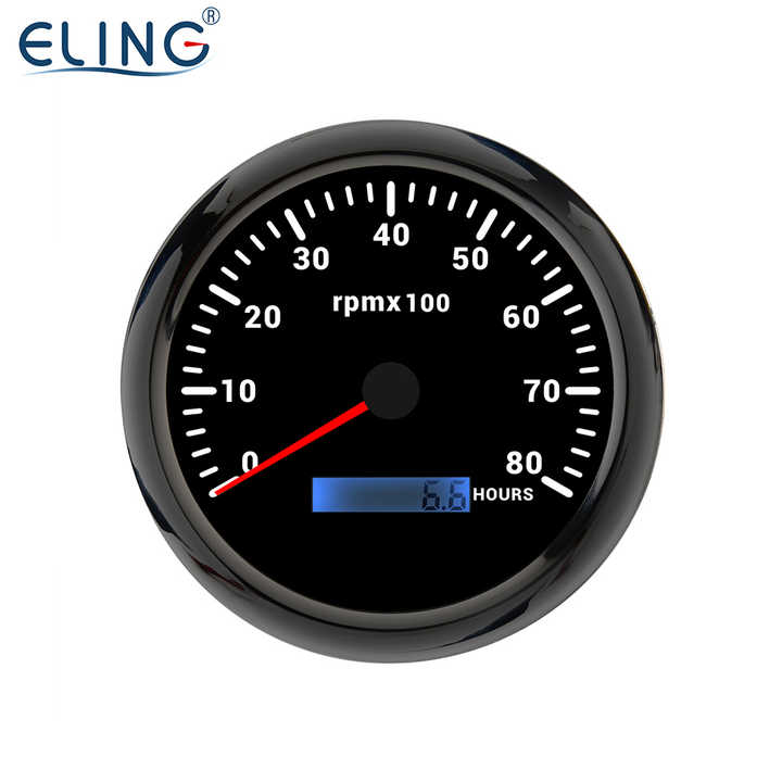 ELING 110mm Engine RPM Tachometer Tacho 6000RPM 8000RPM Meter with Hour ...