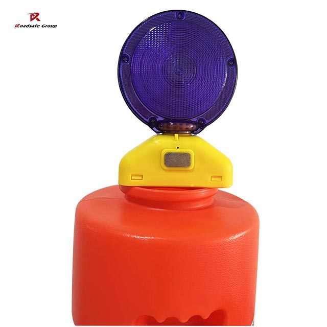 ROADSAFE 185mm Barricade Blue & Purple High Warning Flashing Traffic ...
