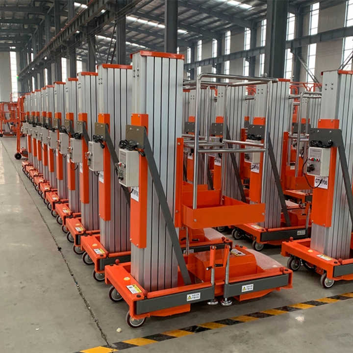 Beigonk Portable Vertical Hydraulic Ladder - 4-16m Mast Lift