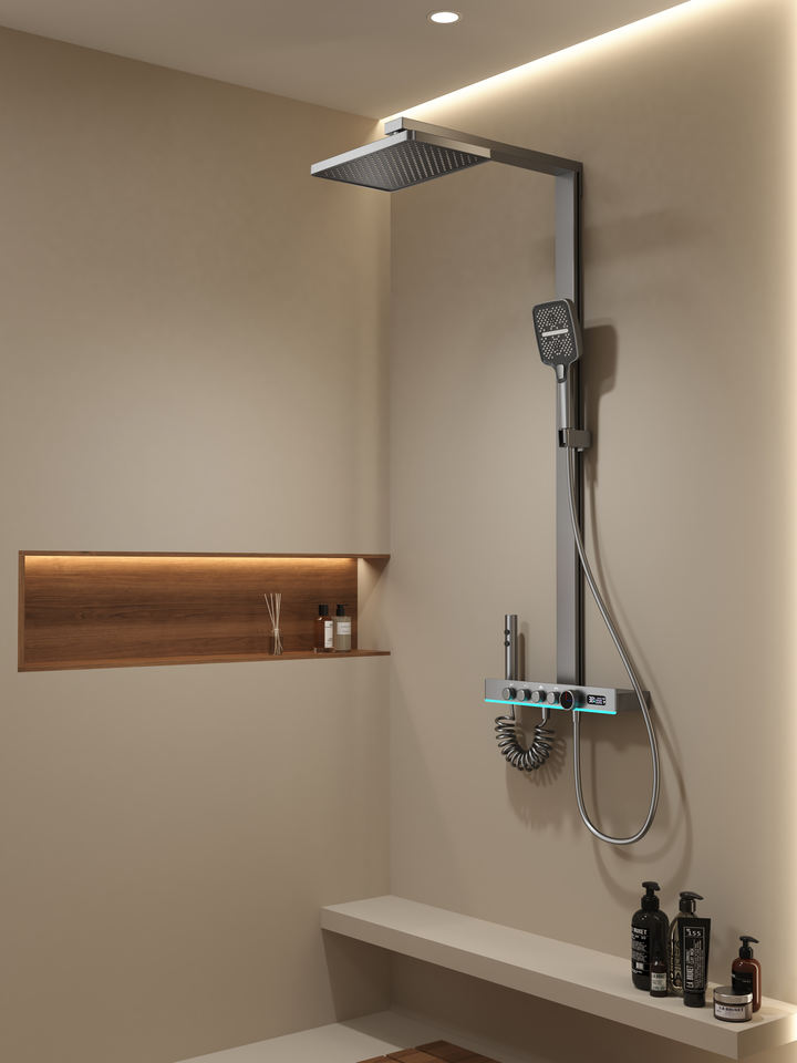 DEGONG Wall-Mounted Thermostatic Ceramic Valve Shower Faucet Smart 4 ...