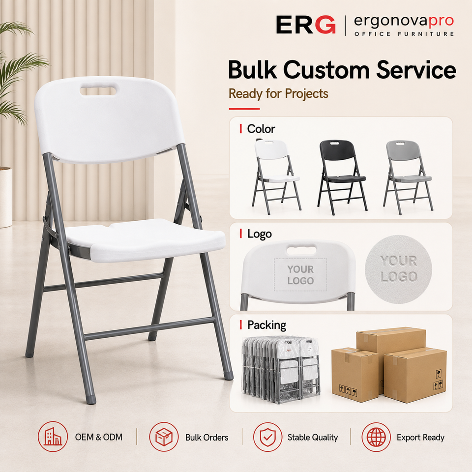 Portable White Plastic Folding Chair with Metal Frame and Carry Handle ...