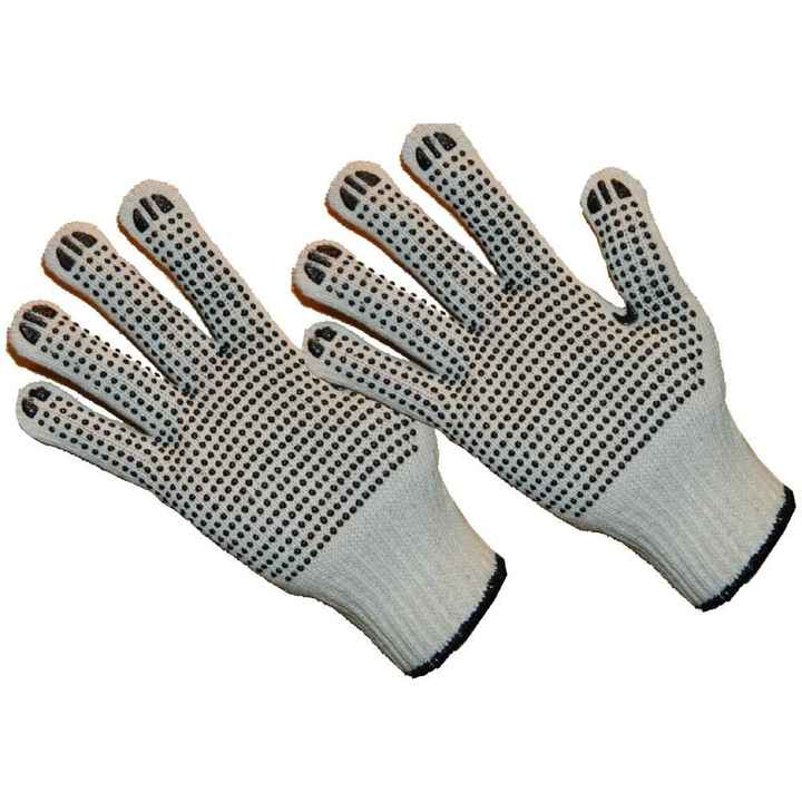 Comfortable Pvc Dotted Hand Work Gloves Blue Cotton Gloves Hand Job ...