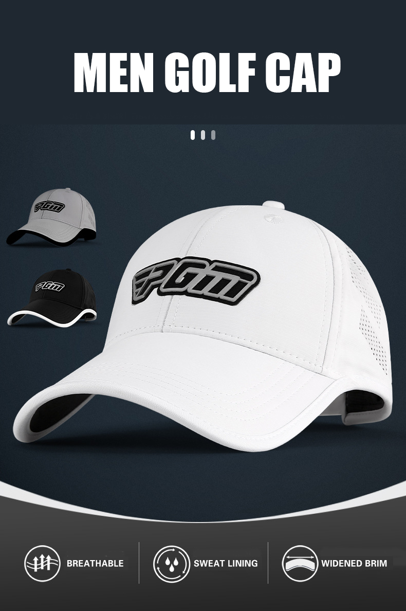 PGM MZ030 high quality custom golf cap 6 panel polyester profissional ...