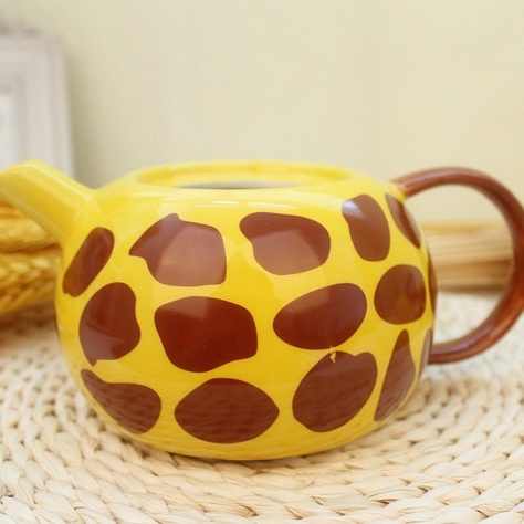 Wholesale Handmade Mug Cute Animal Custom Giraffe Ceramic Tea Pot ...