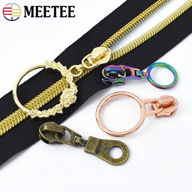 Meetee 5# O Ring Zipper Puller Slider for Nylon Zippers Garment ...