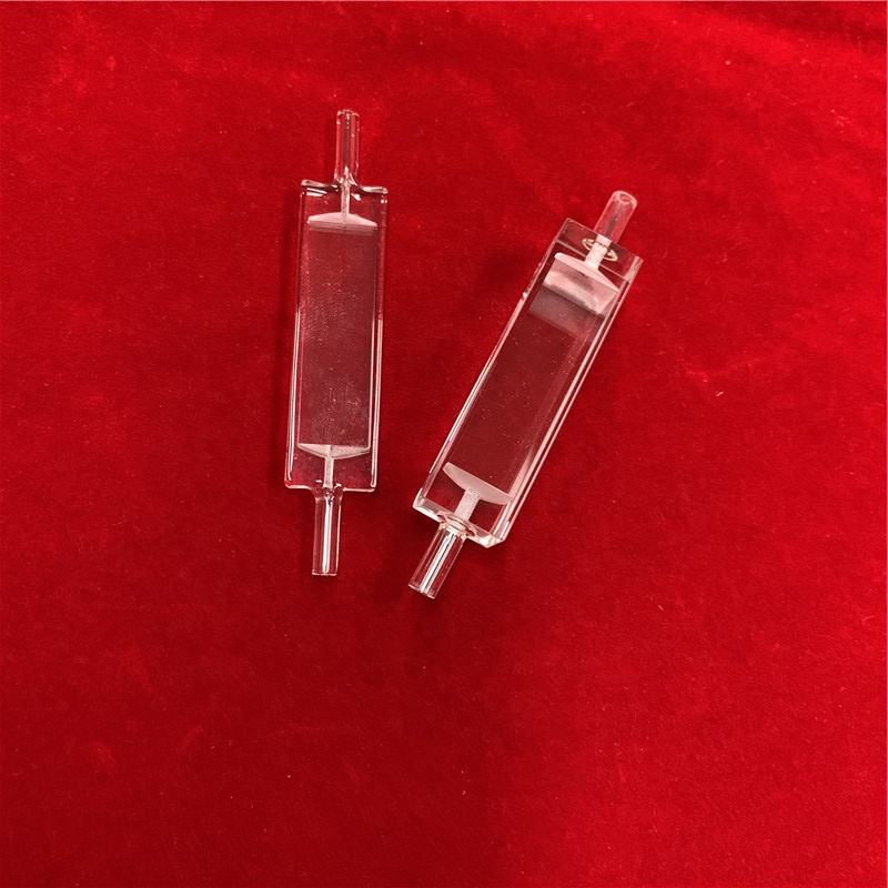 Clear Cuboid Borosilicate Quartz Cuvette Glass Flow Cell Atomic vapor ...