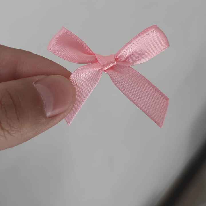 OKAY 4cm Double Face Satin Ribbon Bows - Pink Mini Bows