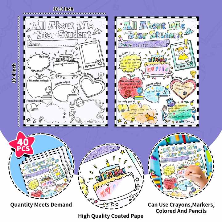 All About Me Posters - Star Student of the Week School Poster