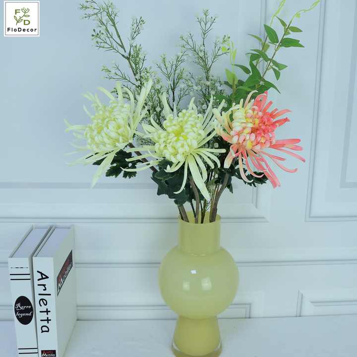 High Quality Single Stem Real Touch Artificial Chrysanthemum Flowers ...