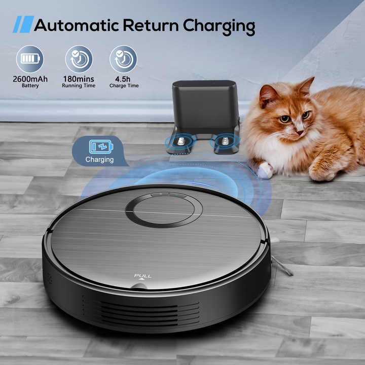 Teendow Smart App Automatic Self Charging Electric Robot Vacuum Cleaner Mop Sweep Home Wet and ...