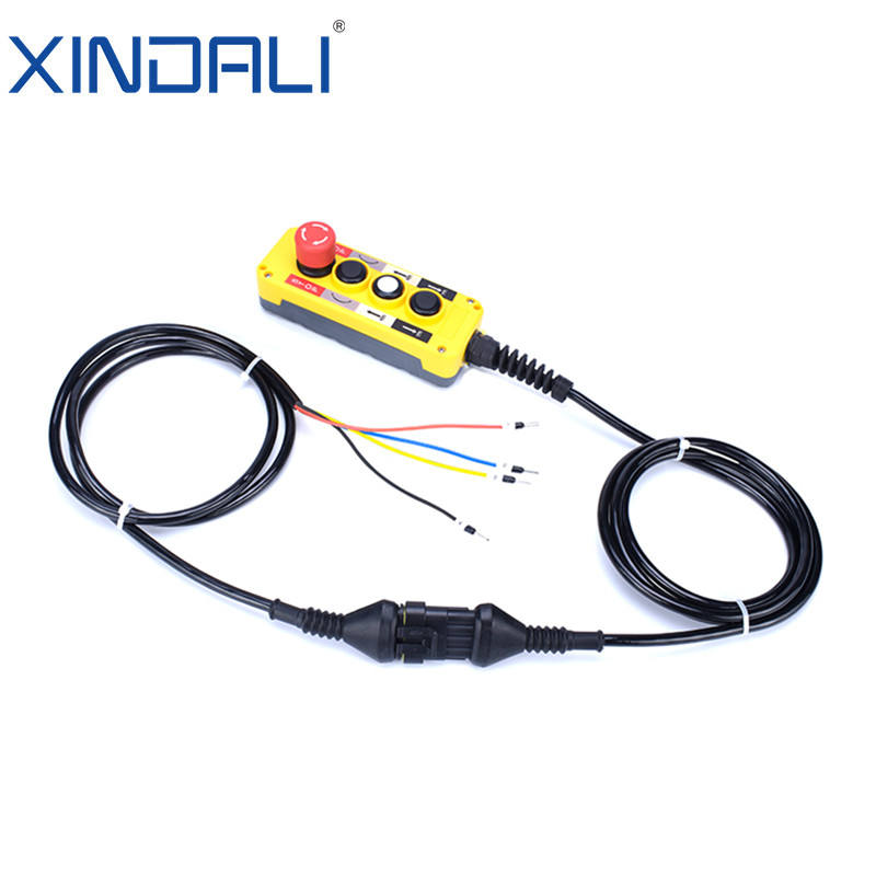 4 Hole 10A 2NO IP65 Waterproof Pendant Control Stations with Emergency ...