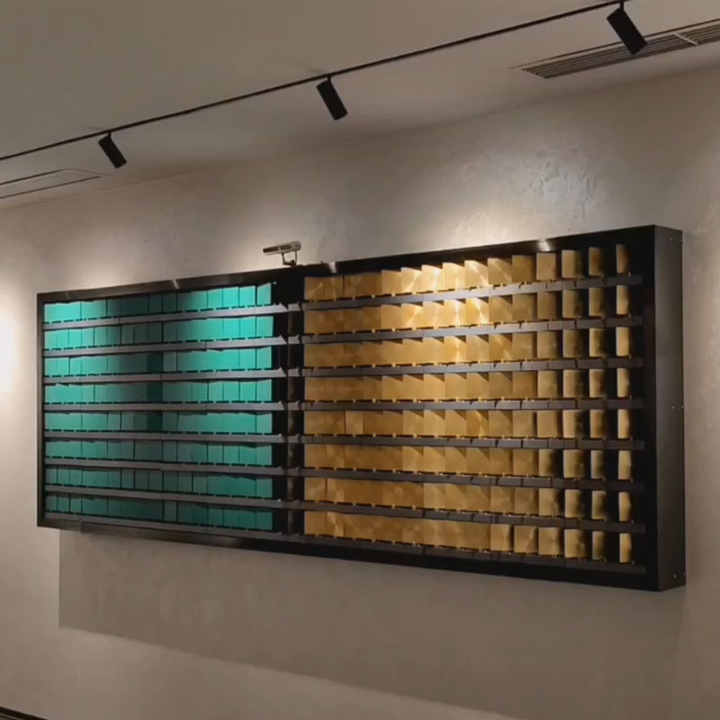 Interactive Art Installation - Mechanical Flip-Disc Kinetic Art