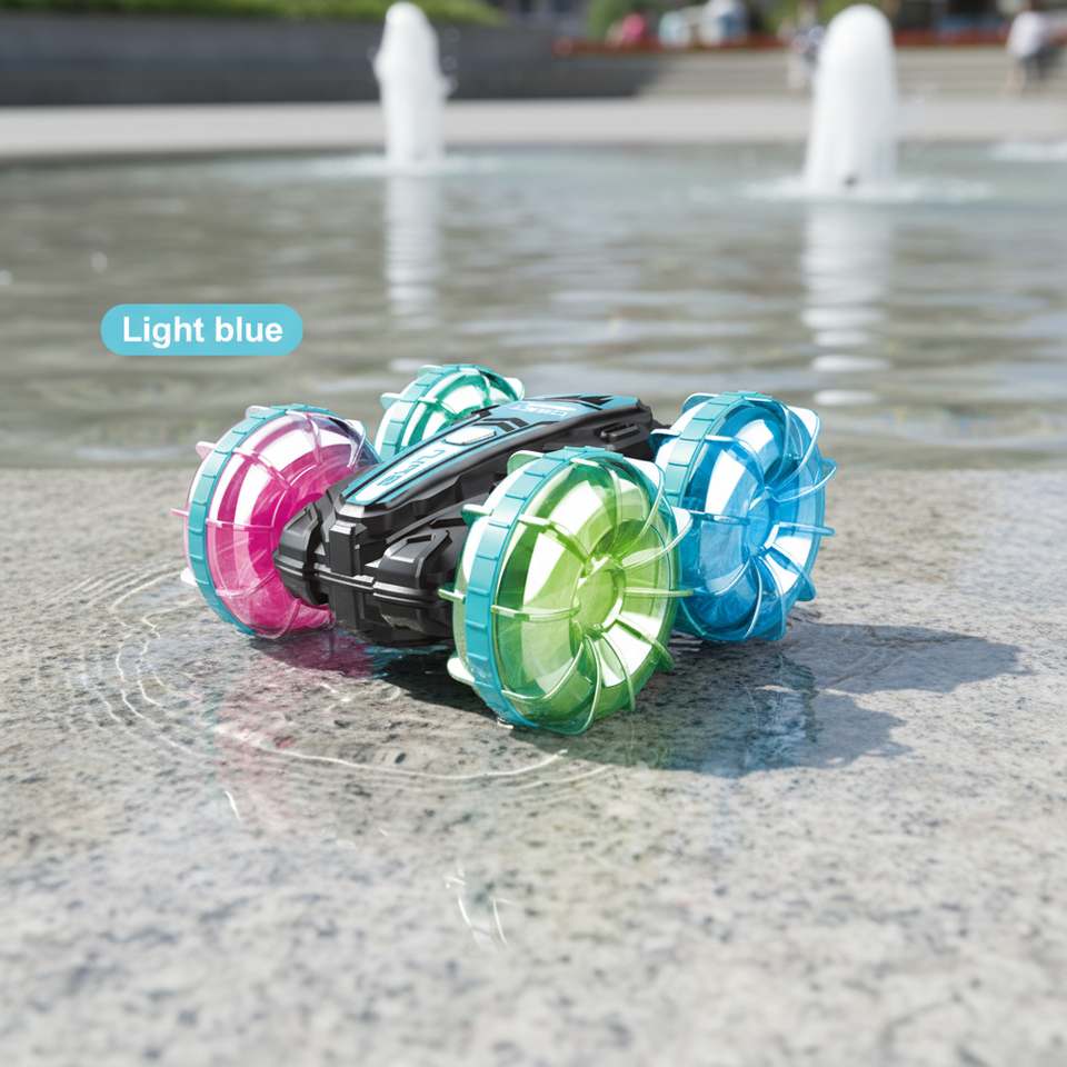 Remote Control Amphibious Stunt Car | Waterproof Off-Road Toy with Cool ...