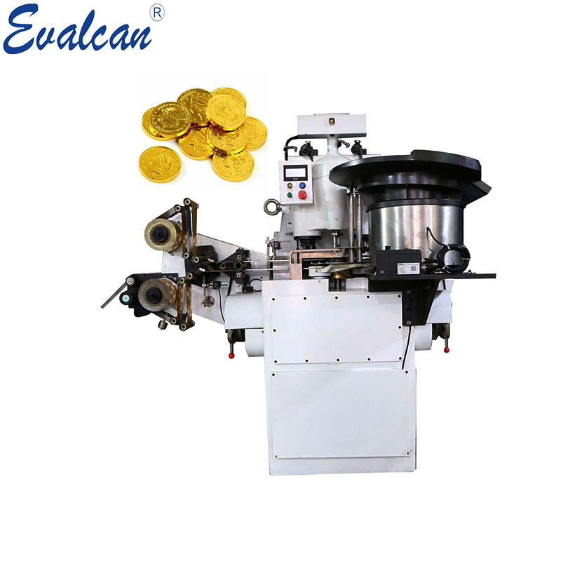 Fully Automatic Gold Coin Chocolate Packaging Machine Aluminum Foil ...