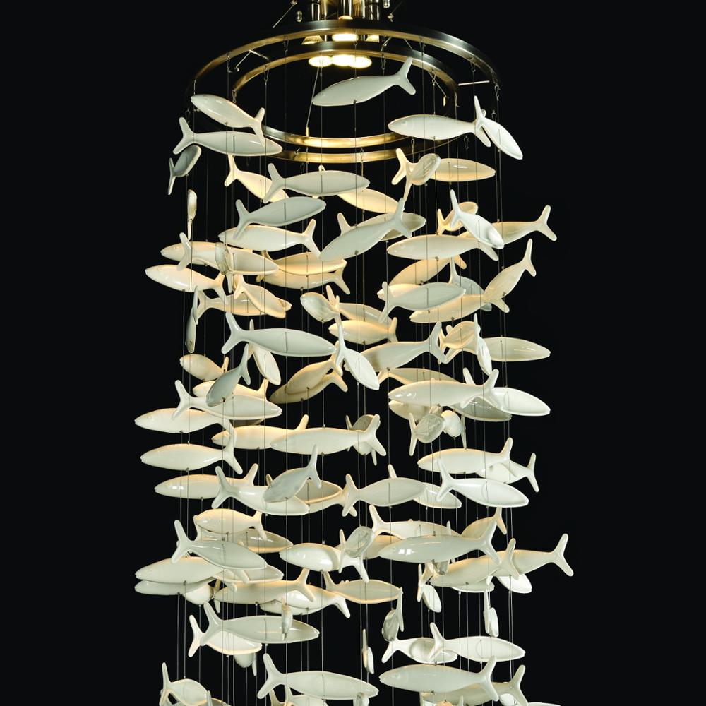 Fish Chandelier - Elegant Underwater Theme Design