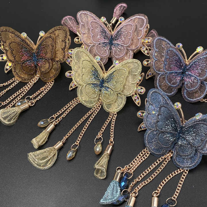 Wholesale New Design Elegant Butterfly Hair Clips For Girls Grasping ...