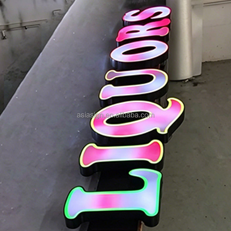 Premium Full Color RGB Illuminated Channel Letter Energy Saving ...