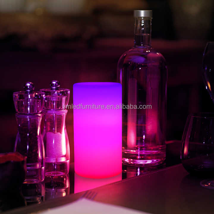 Modern Cylinder LED Table Lamp Cordless Remote Control for Indoor Use ...
