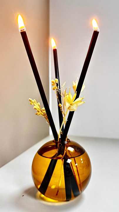 Elegant Clean Burning Smoke-free Metal Sticks Unique Oil Candle Eternal ...