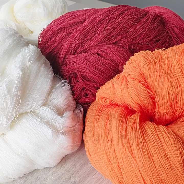 Factory Hank Yarn 16S/2 Acrylic Cotton Yarn in stock Dyed and Raw White ...