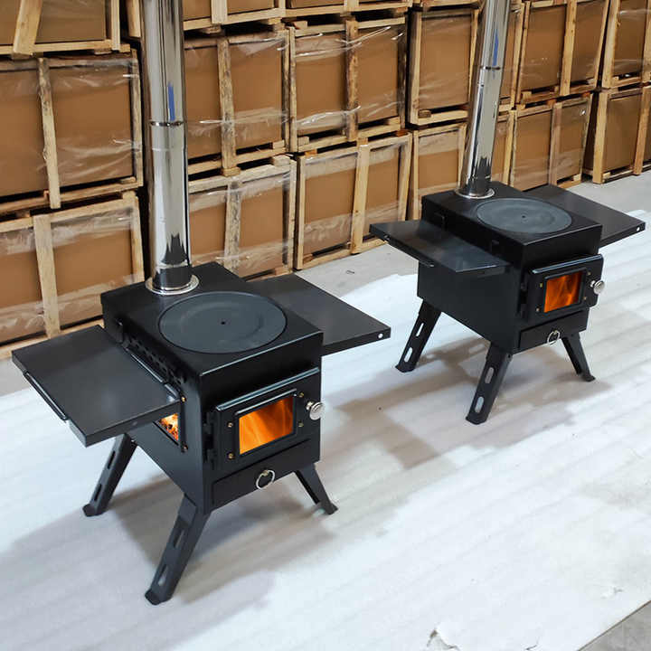 Outdoor Portable Tent Camping Wood Burning Stove Wood Cook Stoves ...
