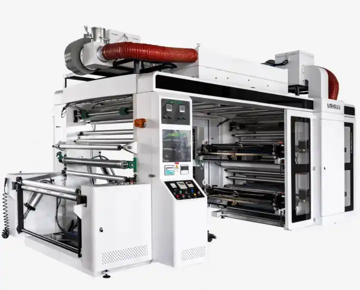 Stack Type 4 Color Roll to Roll Plastic Printing Flexographic Machine ...